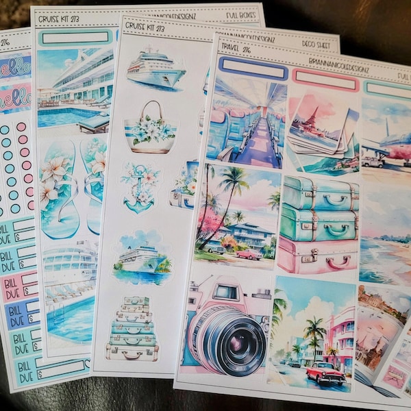 KIT 276 Travel | Planner Stickers | Vacation Stickers - Etsy
