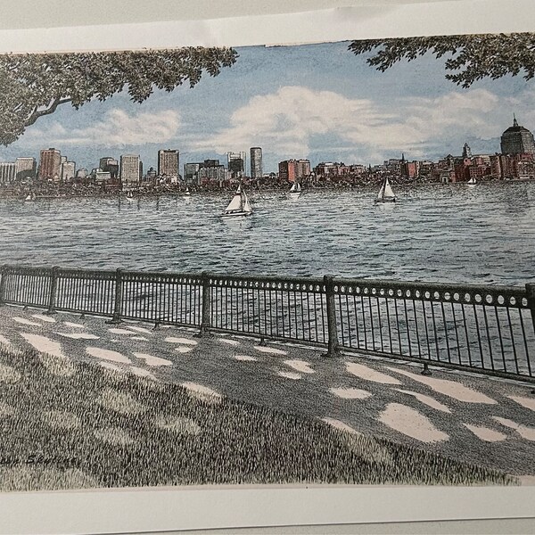 Pride of Baltimore , Clipper Ship, Pen and Ink Watercolor Print by Well ...