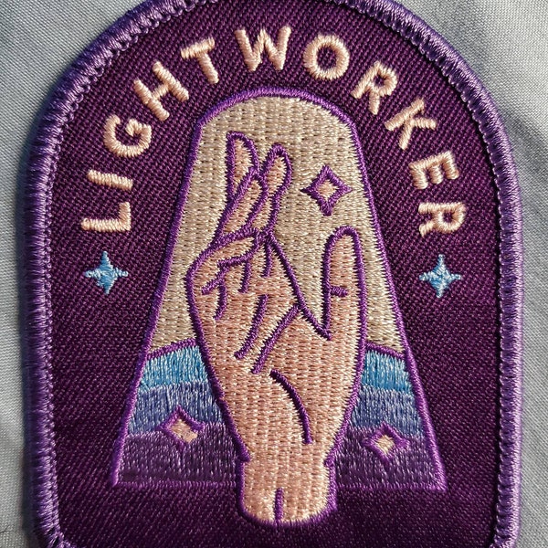 Lightworker Patch Metaphysical Fashion Accessory 3 Iron on Embroidered ...
