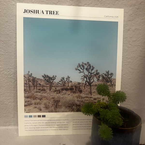Joshua Tree Print | Joshua Tree Wall Art | Joshua Tree National Park ...