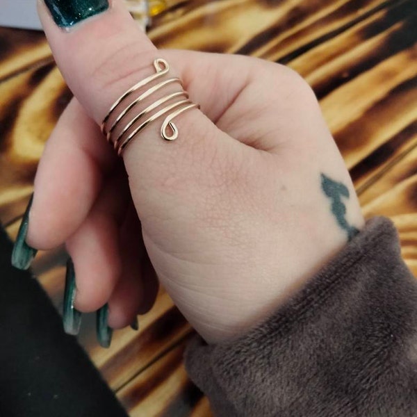 Thumb Ring -coil Ring -14K Gold Fill /rose Gold-filled /sterling Silver ...