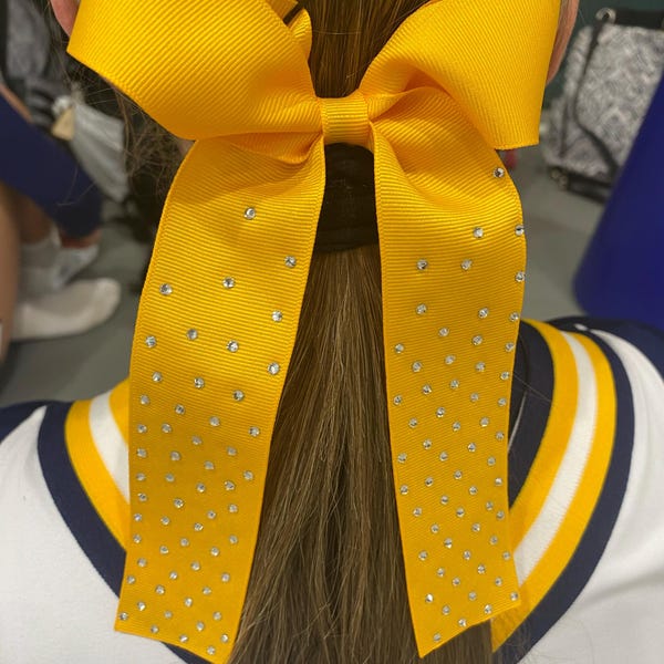 Lettering in Cheer Cheer Bow collegiate Style - Etsy