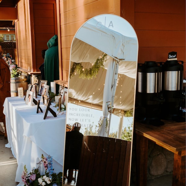 Custom Wedding Mirror Decal: Personalized Names & Date - Etsy