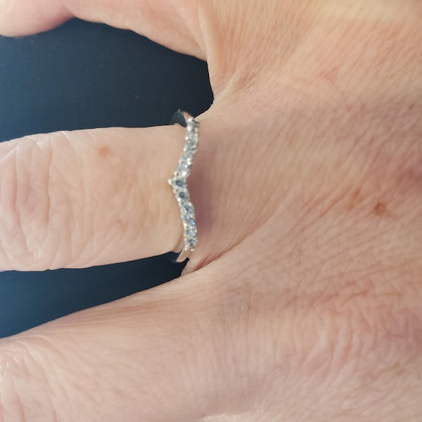 Delicate Chevron Ring - Sterling Silver, Rose Gold, Gold, White Gold ...