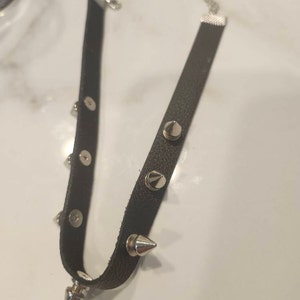 Black Leather STAR Choker, 10mm Black Choker, Punk Choker, Rocker ...