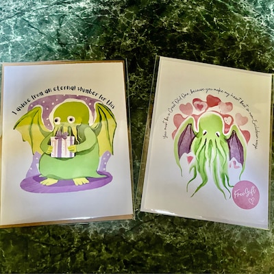 Cthulhu Birthday Card I Awoke From an Eternal Slumber for This, Goth ...