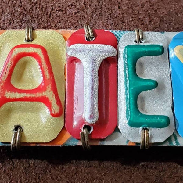 Ohio License Plate Map 13"x14" Recycled Handmade Vintage Folk Art Matt ...