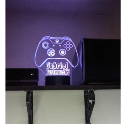Game Controller Night Light, Personalized Free, LED Night Lamp, With ...