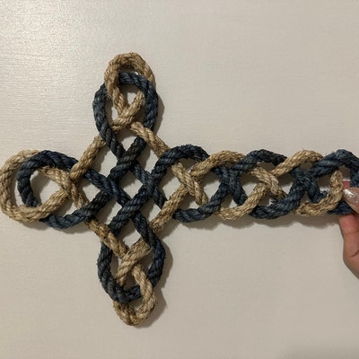 Rope Cross, Twisted Rope Cross, Wall Cross, Rustic Home Decor ...