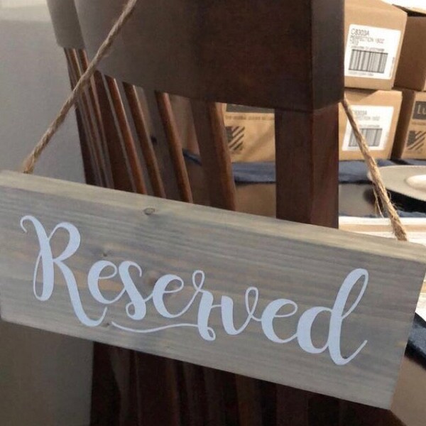 Wedding Reserved Sign - Wood Reserved Sign - Reserved Sign - Wedding ...