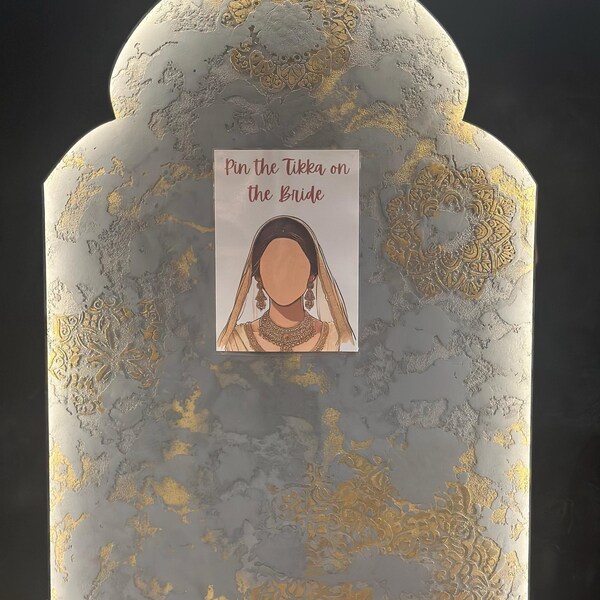 Punjabi Bridal Shower Pin the Bindi on the Bride Poster, Indian Wedding ...