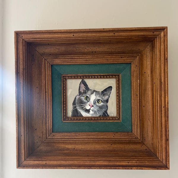 Clothesline Coastal Oil Painting Laundry Room Art Small Format Art ...