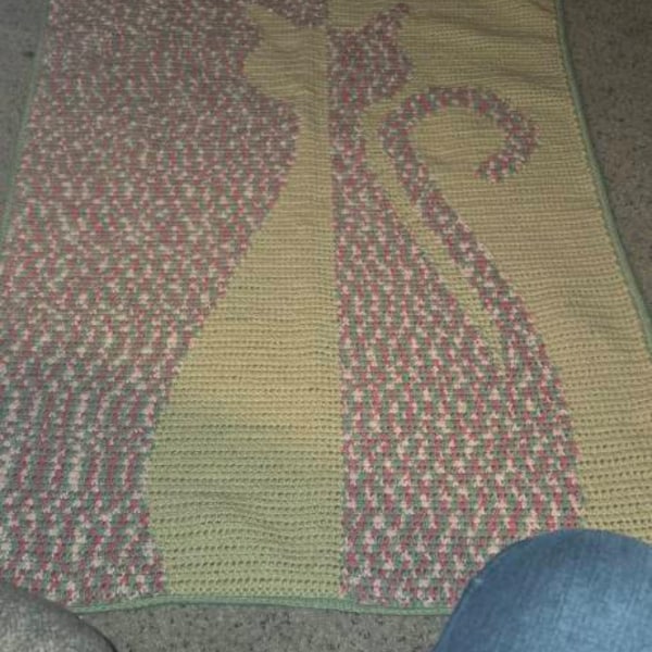 Fish on Blanket Crochet Pattern Afghan, Decorative Throw Blanket ...