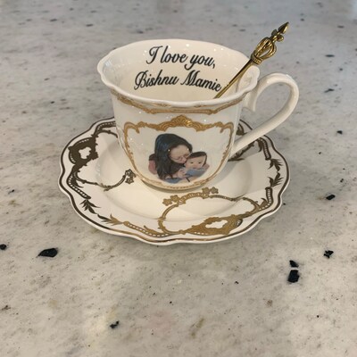 Gorgeous Black and Gold Tea Set, Bat, Cat, Crow and Moth Design ...