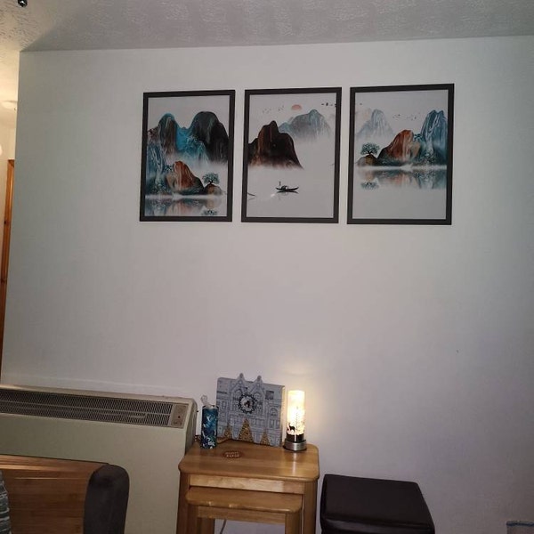 Japandi Wall Art Decor Framed 3 Piece Wall Art Set Artwork for a Zen ...