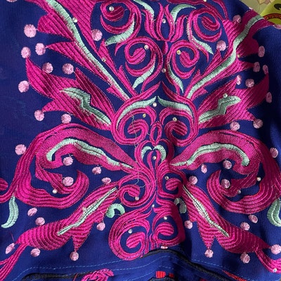 Palestinian Modern & Unique Floral Embroidery/tatreez Long Sleeve Open ...