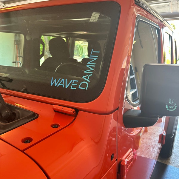 Wave Damnit Decal - Etsy