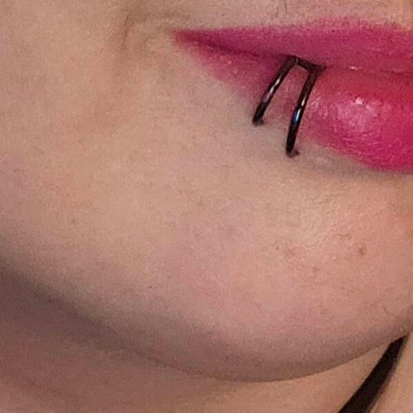 Vibrant Purple Clicker 16g Hoop Segment With CZ Ball,body Piercing ...