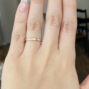 Pave Diamond Nesting Ring 14k 18k 10k Solid Gold Curved - Etsy