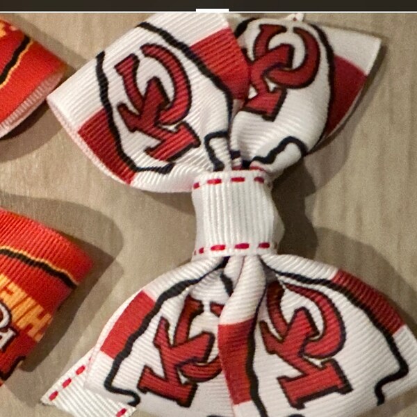 Kansas City Chiefs Inspired Grosgrain Ribbon And/or Coordinating 1 ...