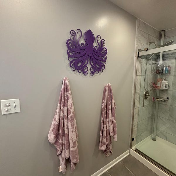 Ocean Monster Metal Wall Art, Kraken Metal Wall Decor, Beach House ...