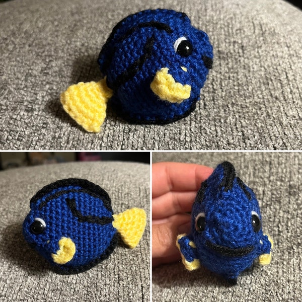 PATTERN: Beckett the Blue Tang Pattern - Amigurumi Plush Blue Tang ...
