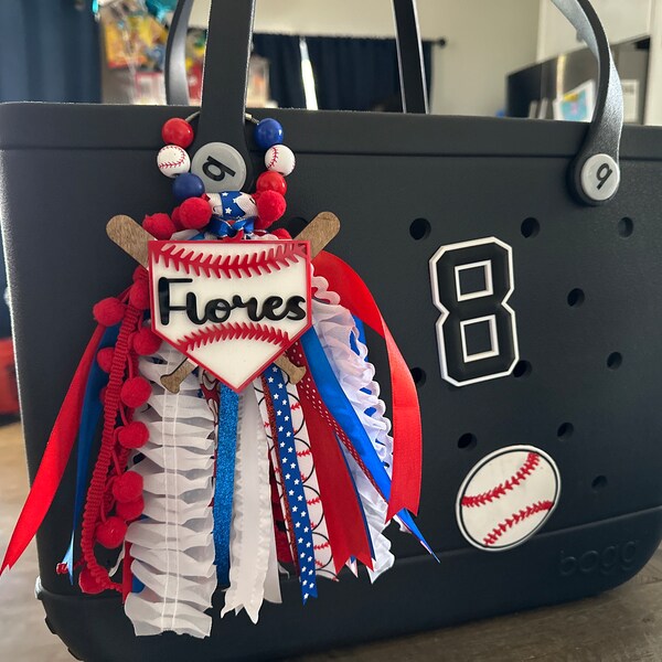 Bogg Bag Tassel and Charm, Bookbag Tag, Diaper Bag Tag, Custom Colors ...