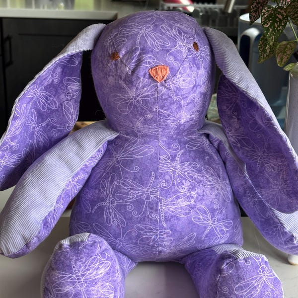Memory Bunny Sewing Pattern: 18" Keepsake Rabbit Soft Toy (PDF Pattern ...