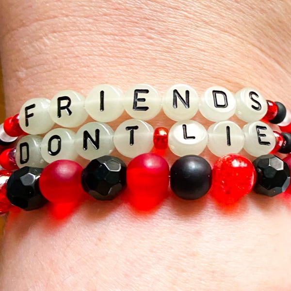 Friends Motto Glow Letters Beaded Bracelets - Etsy