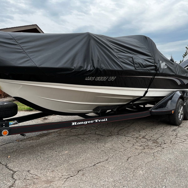 Boat Registration Number Decals. 3D Raised Black With a Chrome Outline ...