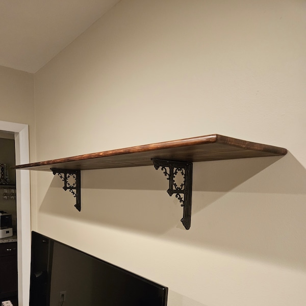 PAIR of MEDIEVAL BASILICA Gothic Cast Iron Shelf Brackets Scaffold ...