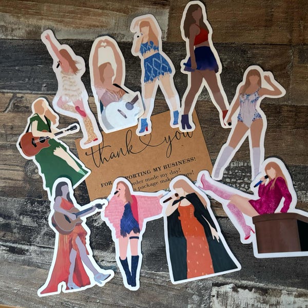 Handmade Stickers Inspired by Showgirl | Pack of 10, 20 or 30 | High ...