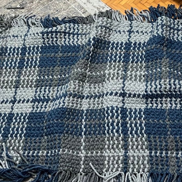 Tartan (plaid) Crochet Blanket Pattern - Etsy