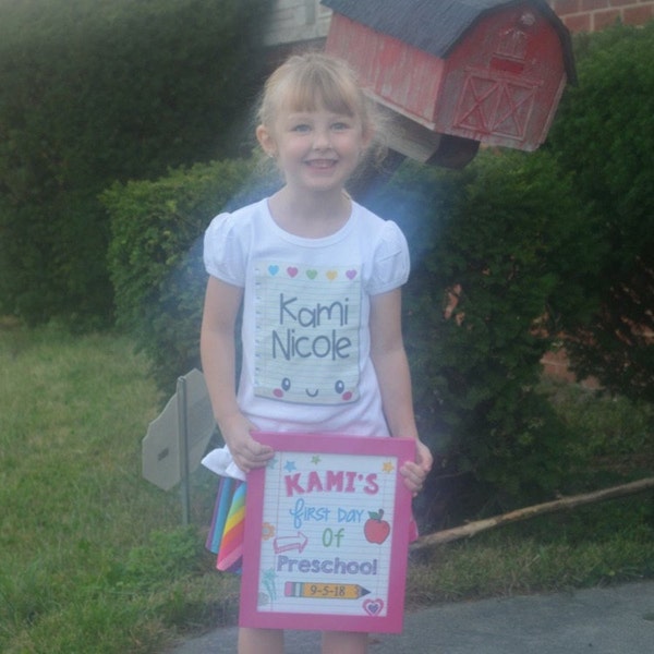 First Day of School Notebook Pre-k Kindergarten Preschool First Grade ...
