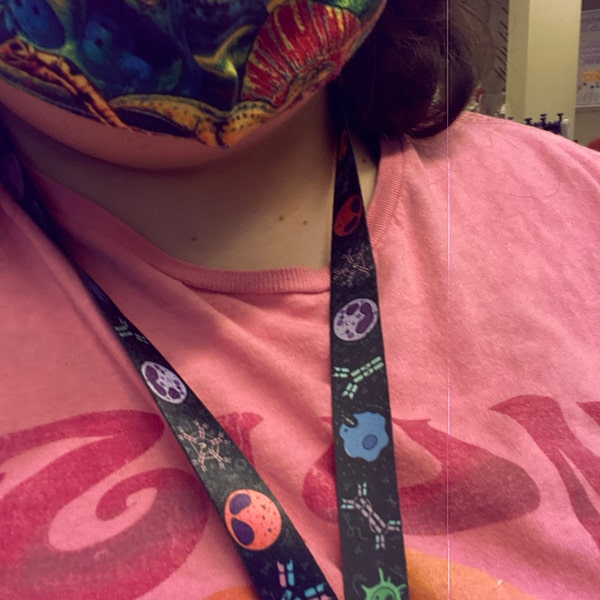 Cute Immunology Lanyard ~ Immune Cells Antibodies Science Kawaii ...