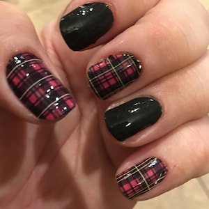 Raspberry Red Nail Wraps / Solid Color Nail Wraps | Etsy