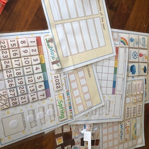 White Perpetual Calendar, Kids Calendar Printable Classroom Calendar ...