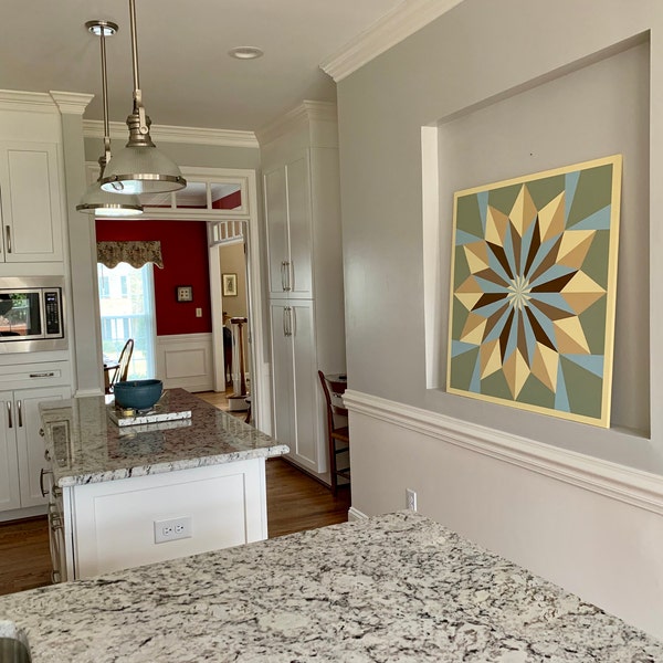 Barn Quilt,under THE SEAS Hand-painted Barn Quilt, Hand-crafted Barn ...