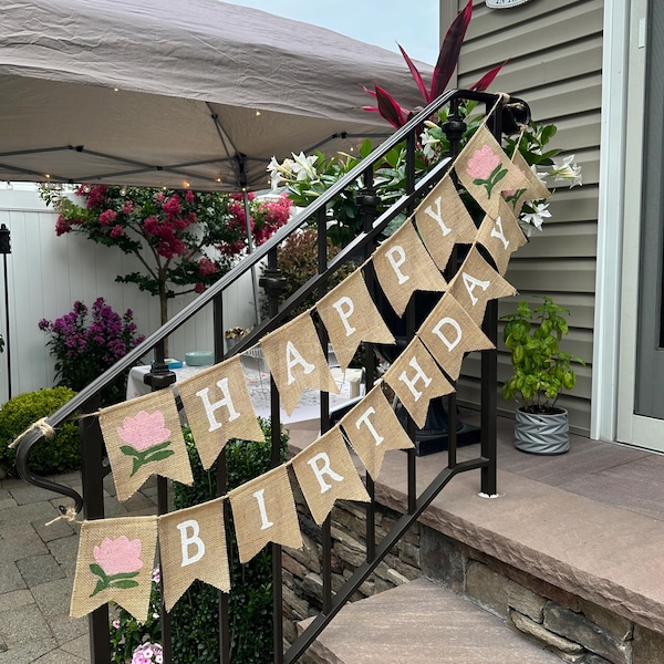 Happy Anniversary Burlap Banner, 50th Anniversary Party Decorations ...