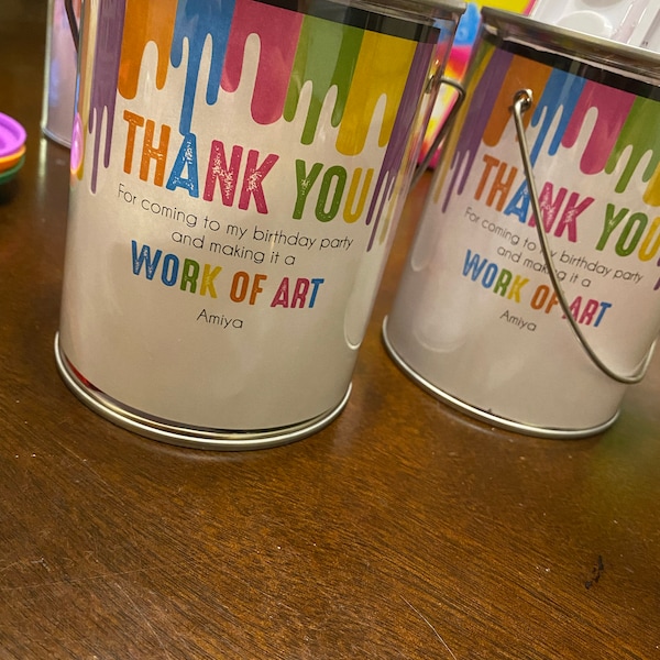 Art Party Paint Bucket Label • PRINTABLE PDF - Etsy