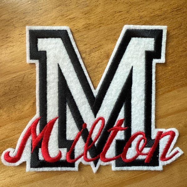 Embroidered Varsity Letter Name Patch - Iron on Custom Jacket Backpack ...