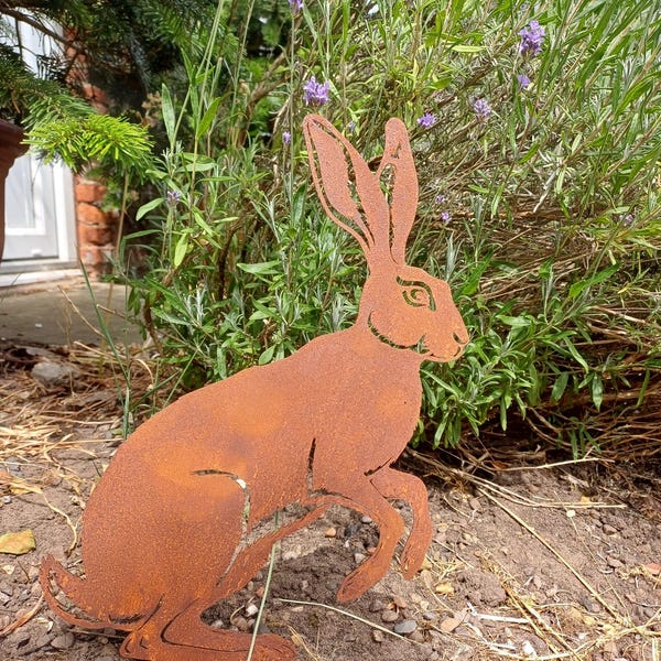 Metal Owl Fence Topper Garden Art Outdoor Ornaments Rusted Sculpture - Etsy
