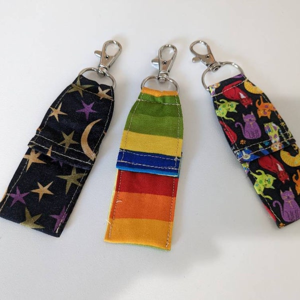 BANDANA Chapstick Holder, Closed Top Lip Balm Keychain Fob, Western ...