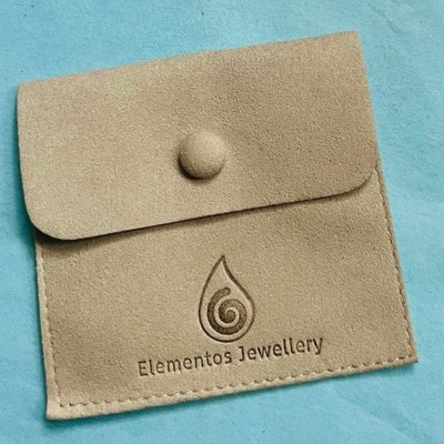 50 Personalized Logo Print Jewelry Pouch Snap Button Bags Custom ...