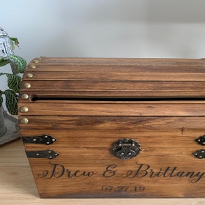 Wooden Card Box Rustic Card Box With Slot Bridal Shower Card | Etsy