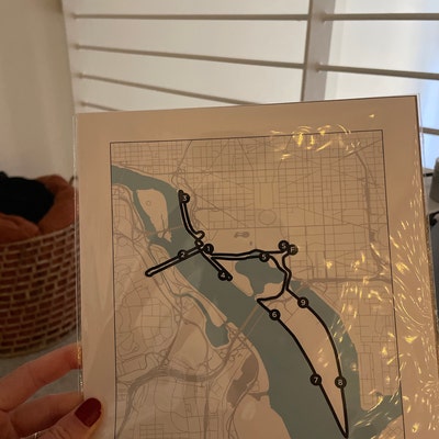 Dallas Marathon Course Map Personalized Dallas Marathon Route Map ...