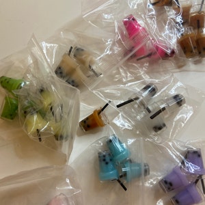 Boba Slime Charms Resin Cute Bubble Milk Tea Cup Miniature Kit DIY ...