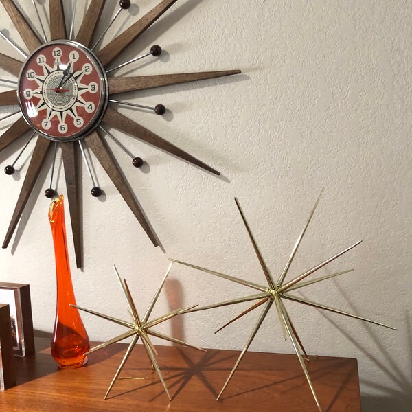 8 Inch Shiny Gold Starburst Christmas Ornaments, Hanging Star Holiday ...