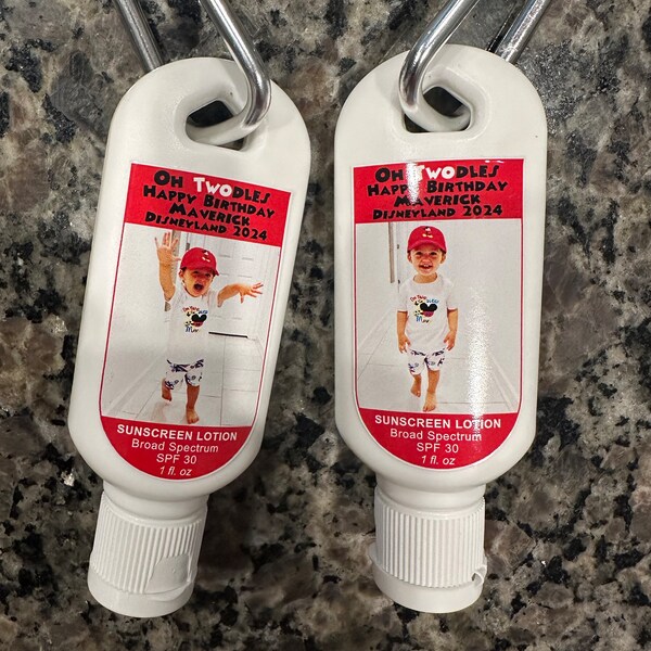 Personalized Kid's Pool Party Birthday Sunscreen Party Favor 1oz 2oz ...