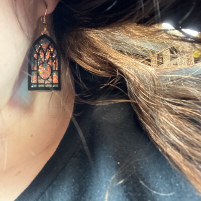 Beautiful Handmade Stained Glass Window Earrings 2 Size Available ...
